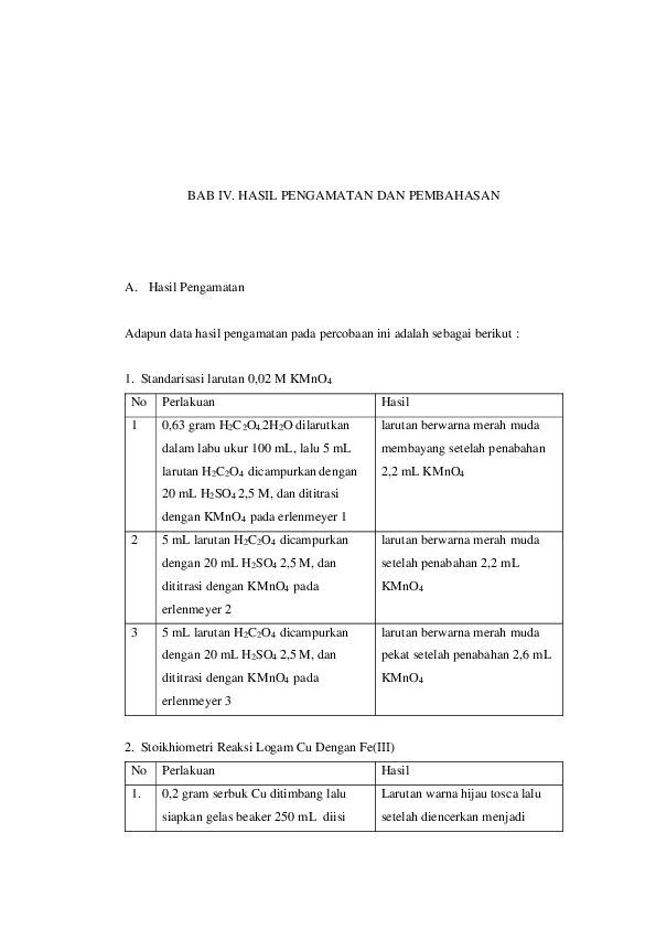 (PDF) Kimia anorganik 2 stoikhiometri logam dengan garam