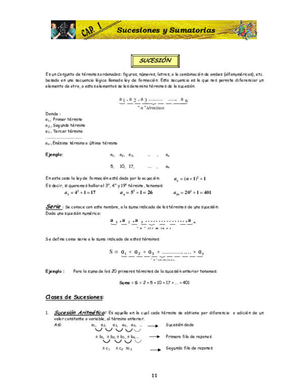 (PDF) Sucesiones y Sumatorias