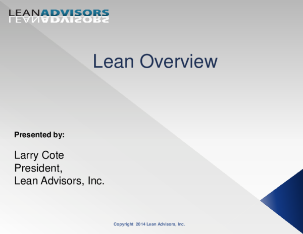 (PDF) Lean Overview