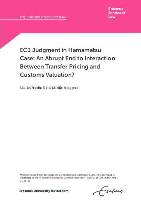 (PDF) ECJ Judgment in Hamamatsu Case: An Abrupt End to Interaction ...