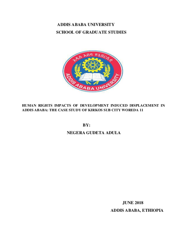 (PDF) HUMAN RIGHTS IMPACTS OF DEVELOPMENT INDUCED DISPLACEMENT IN ADDIS ...