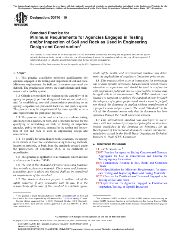 (PDF) Standard Practice for Minimum Requirements for Agencies Engaged ...