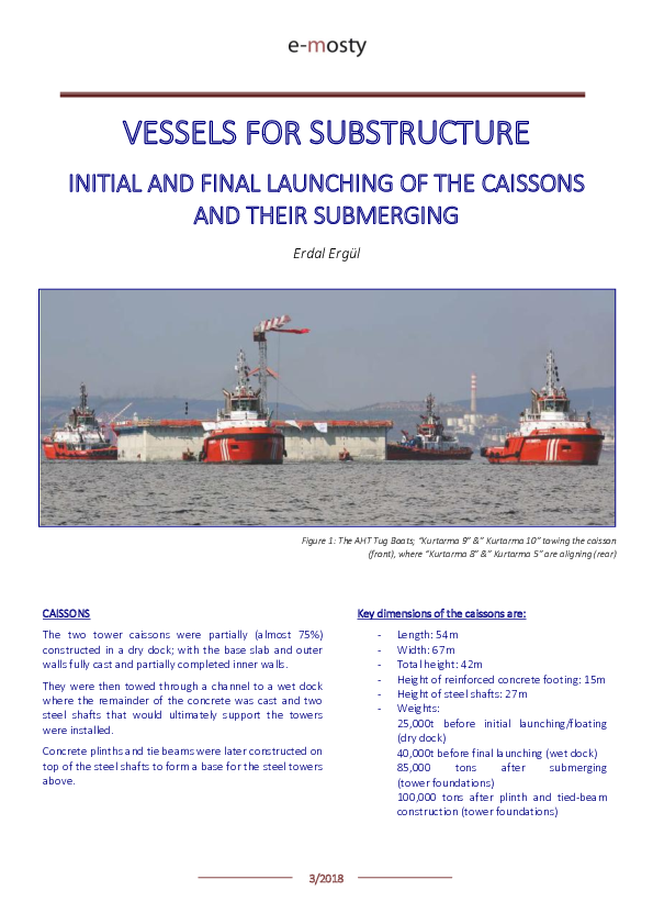 (PDF) VESSELS FOR SUBSTRUCTURE INITIAL AND FINAL LAUNCHING OF THE ...