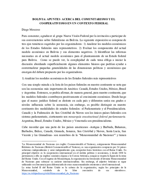 (PDF) BOLIVIA: APUNTES ACERCA DEL COMUNITARISMO Y EL COOPERATIVISMO EN ...