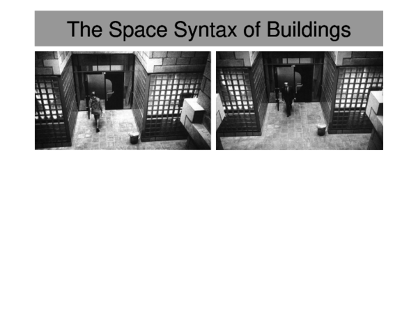 (PDF) Space Syntax: Lecture 6--Space Syntax & Buildings (Part 1)