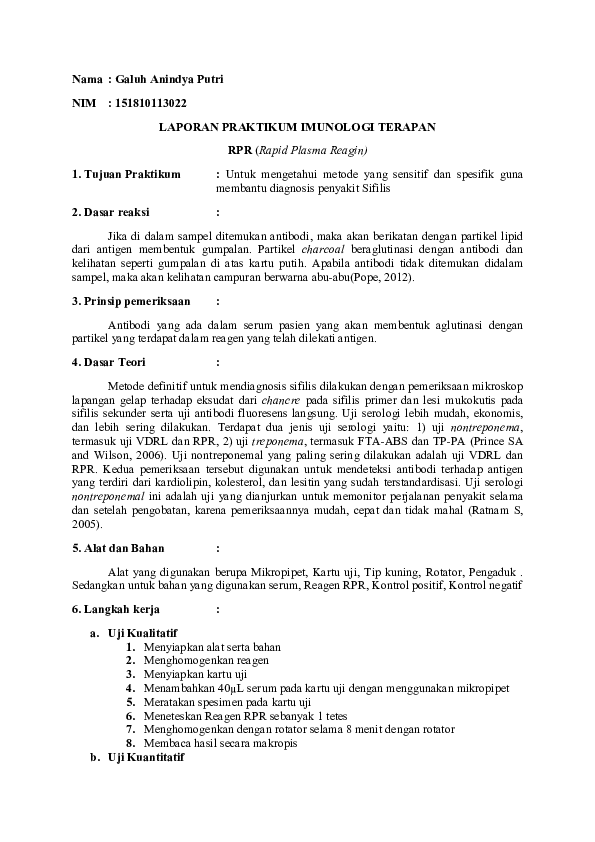 (PDF) rapid plasma reagin