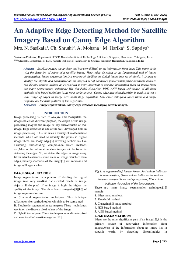 Pdf An Adaptive Edge Detecting Method For Satellite Imagery Based On