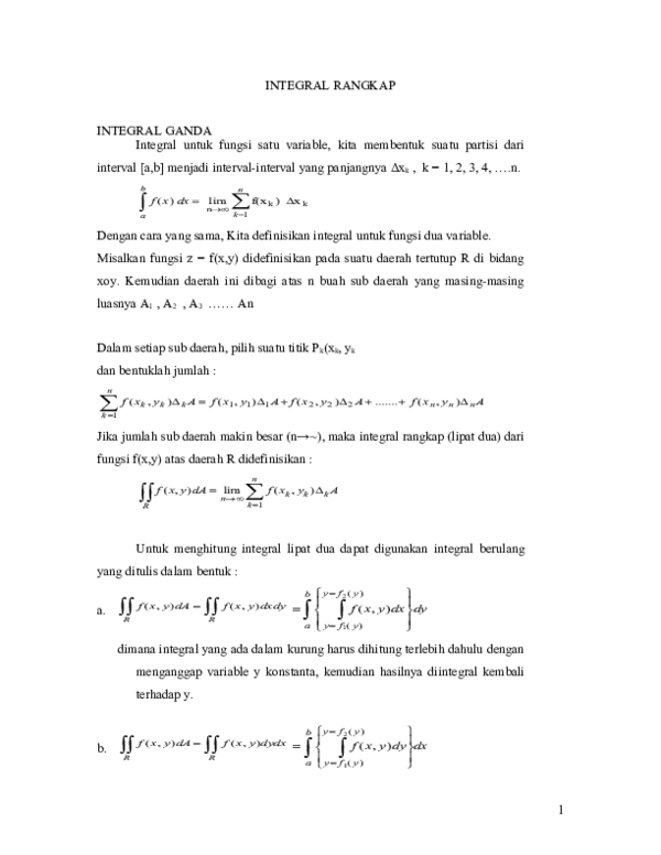 (DOC) INTEGRAL RANGKAP