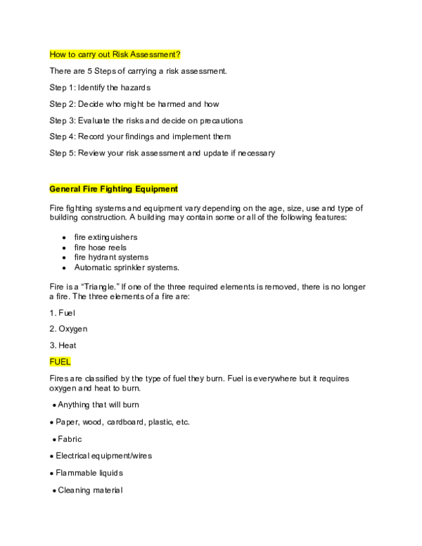 (DOC) How to carry out Risk Assessment
