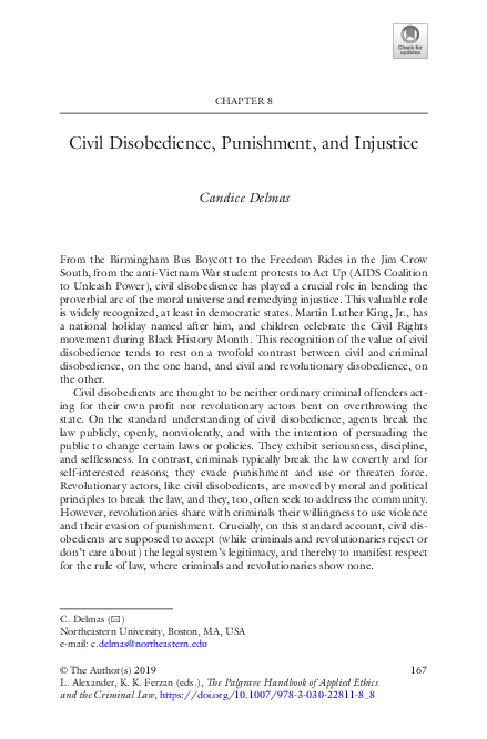 (PDF) Civil Disobedience, Punishment, and Injustice