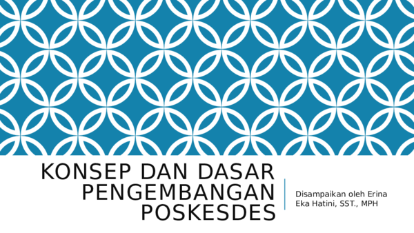 (PPT) Konsep dan Dasar Pengembangan Poskesdes