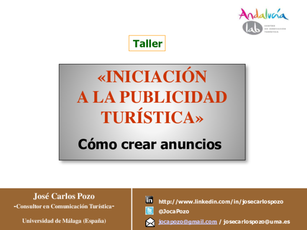(PDF) Iniciación a la publicidad turística: Cómo crear anuncios turísticos