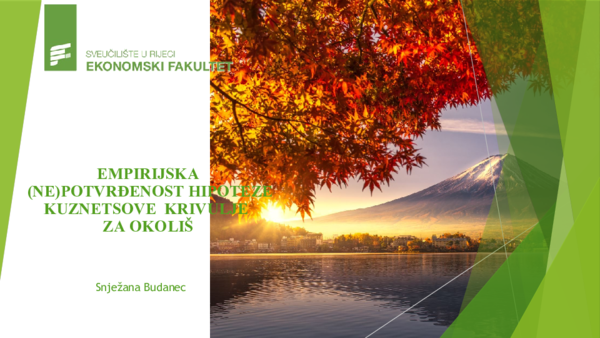 (PPT) EMPIRIJSKA (NE)POTVRĐENOST HIPOTEZE KUZNETSOVE KRIVULJE ZA OKOLIŠ