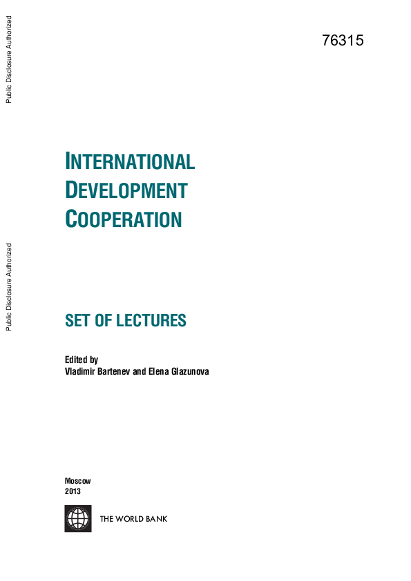 (PDF) INTERNATIONAL DEVELOPMENT COOPERATION: SET OF LECTURES