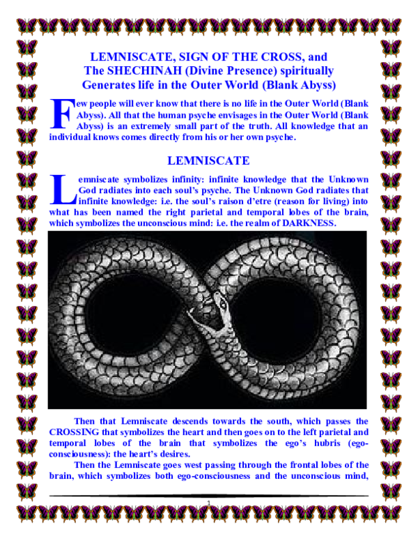 (PDF) LEMNISCATE, SIGN OF THE CROSS, and The SHECHINAH (Divine Presence ...