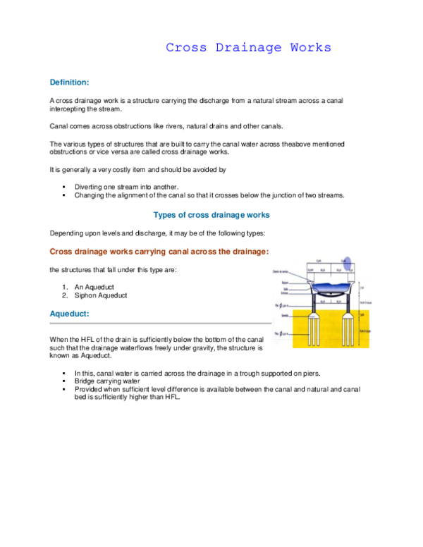 (PDF) Cross Drainage Works