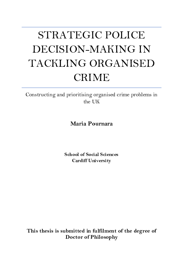 (PDF) Strategic police decision-making in tackling organised crime ...