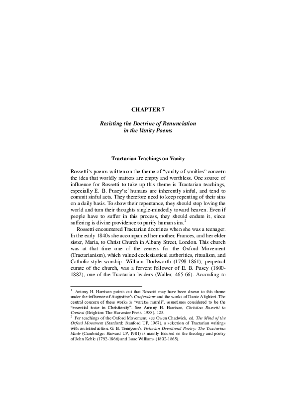 (PDF) Resisting the Doctrine of Renunciation in the Vanity Poems (a ...