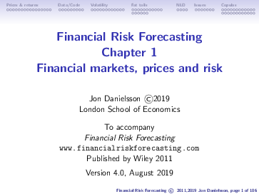 (PDF) Danielsson Financial Risk Forecasting Slides