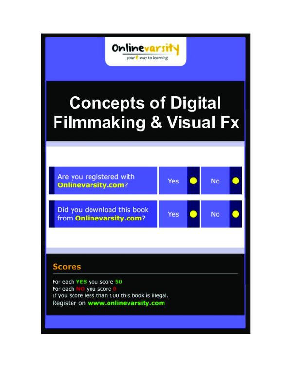 (PDF) Concepts of Digital Filmmaking & Visual Fx