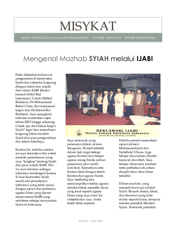 (PDF) Mengenal Mazhab Syiah melalui IJABI