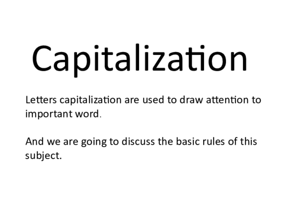 (PPT) Capitalization Presentation
