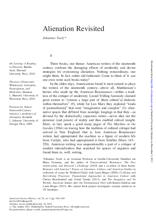 (PDF) Alienation Revisited