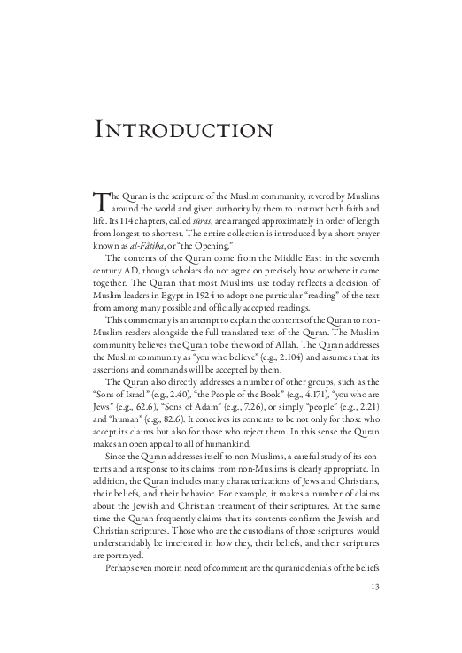 (PDF) The Quran with Christian Commentary: Introduction