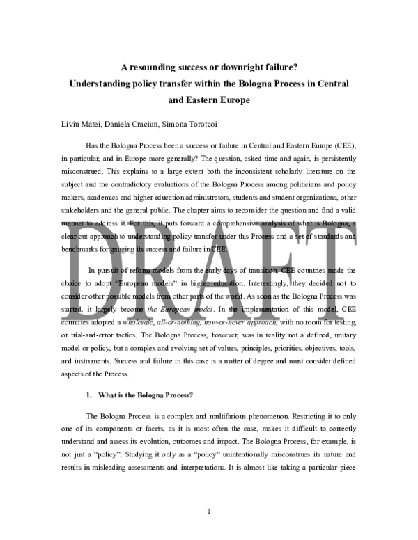 (DOC) A resounding success or downright failure? Understanding policy ...