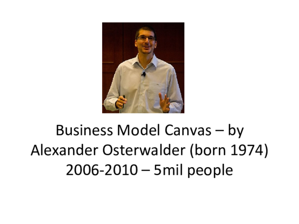 (PPT) Business Model Canvas – by Alexander Osterwalder