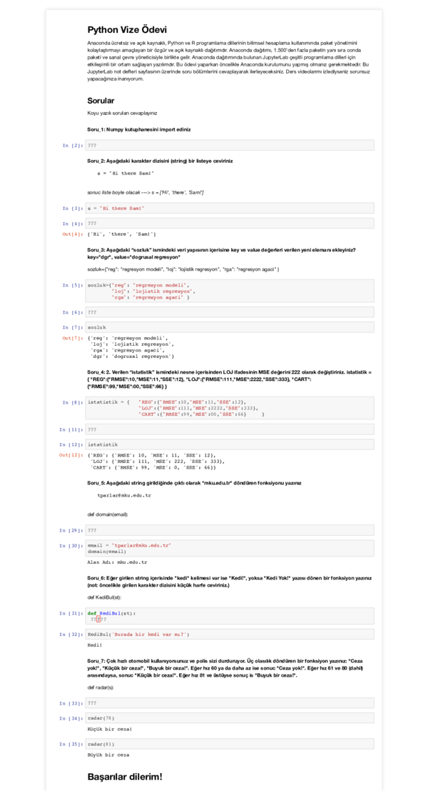 (PDF) Python Vize Ödevi