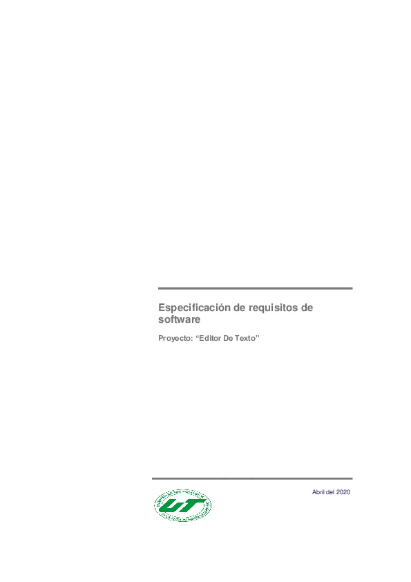 (PDF) Ejemplo Especificación de requisitos de software