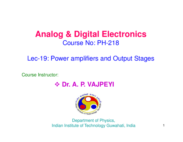 (PDF) Analog & Digital Electronics
