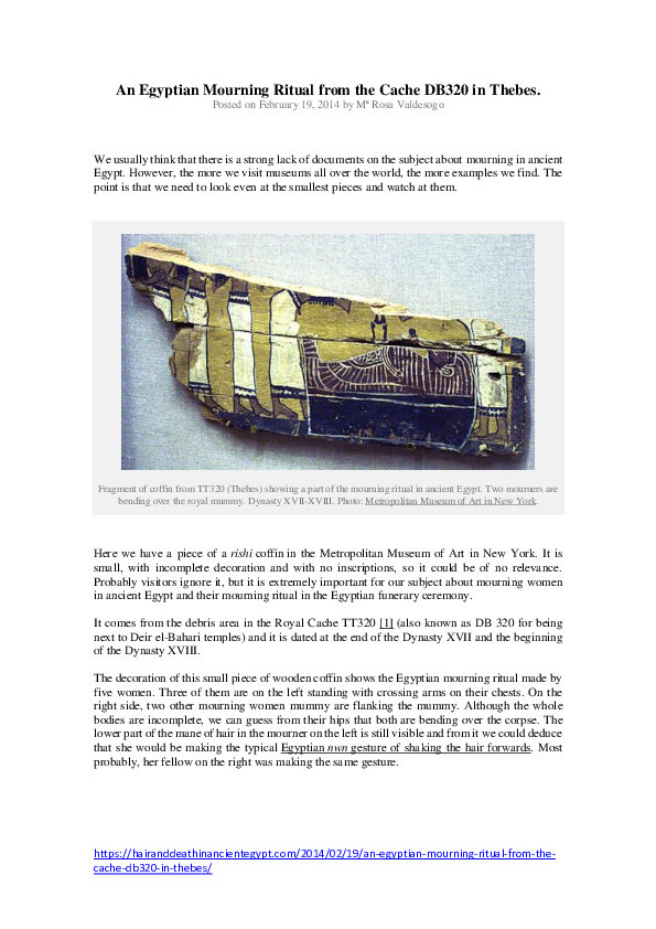 (PDF) an-egyptian-mourning-ritual-from-the- cache-db320-in-thebes/ An ...