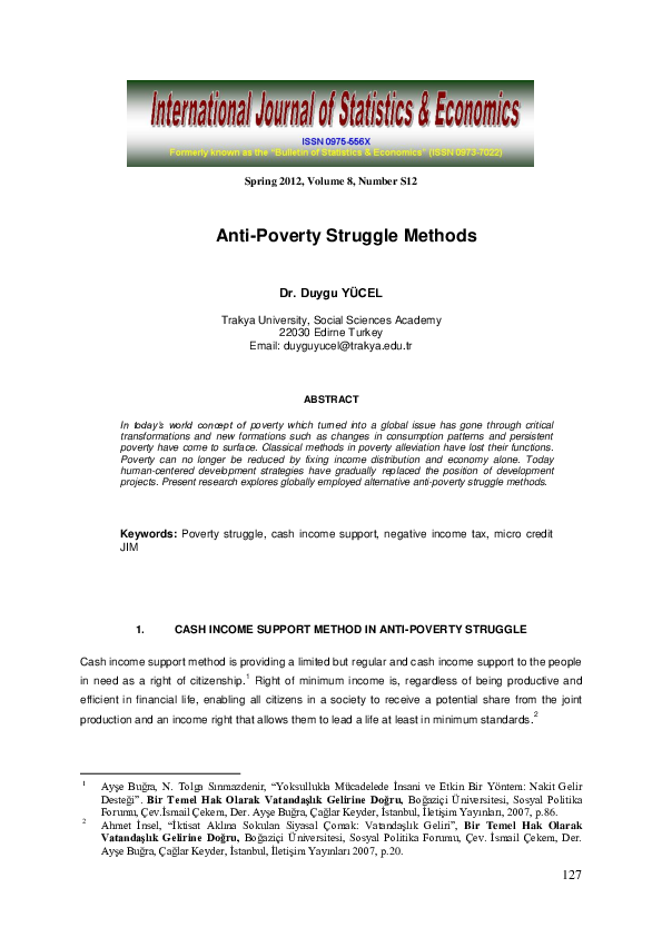 (PDF) Anti-Poverty Struggle Methods