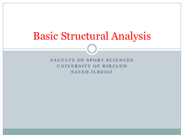 (PDF) Basic Structural Analysis