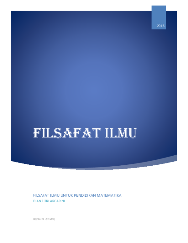 (PDF) FILSAFAT ILMU