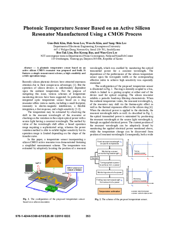(PDF) Photonic temperature sensor based on an active silicon resonator ...