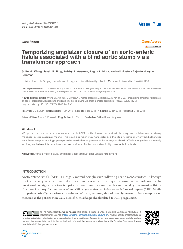 Case Report Open Access Temporizing amplatzer closure of an aorto ...