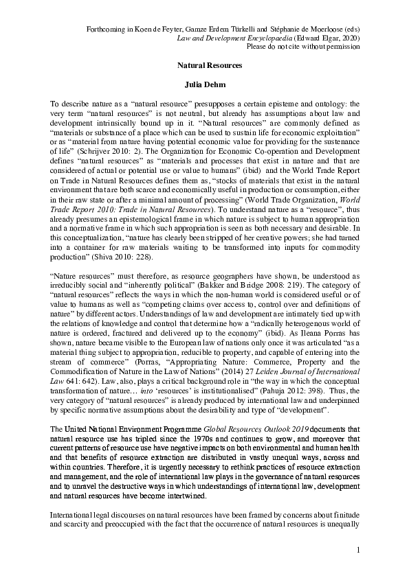 (PDF) Natural Resources