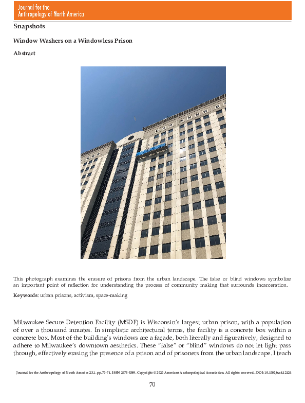 (PDF) Window Washers on a Windowless Prison