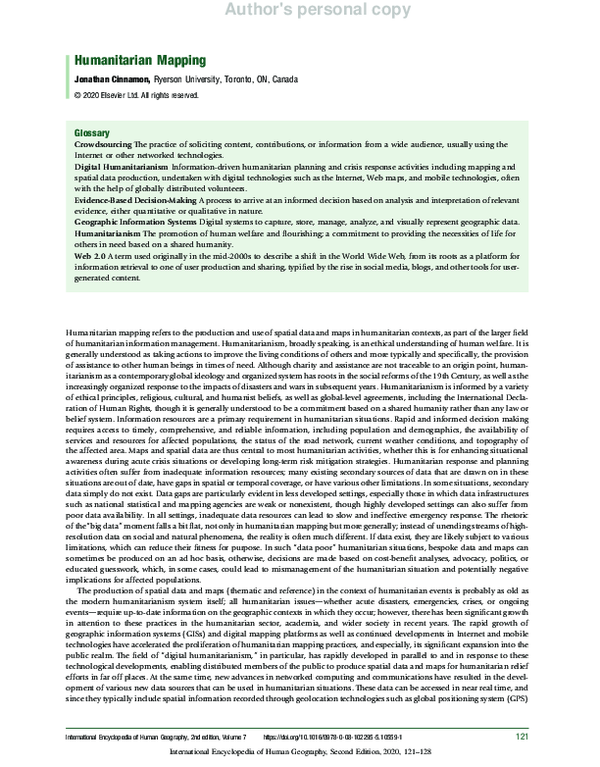 (PDF) Humanitarian Mapping