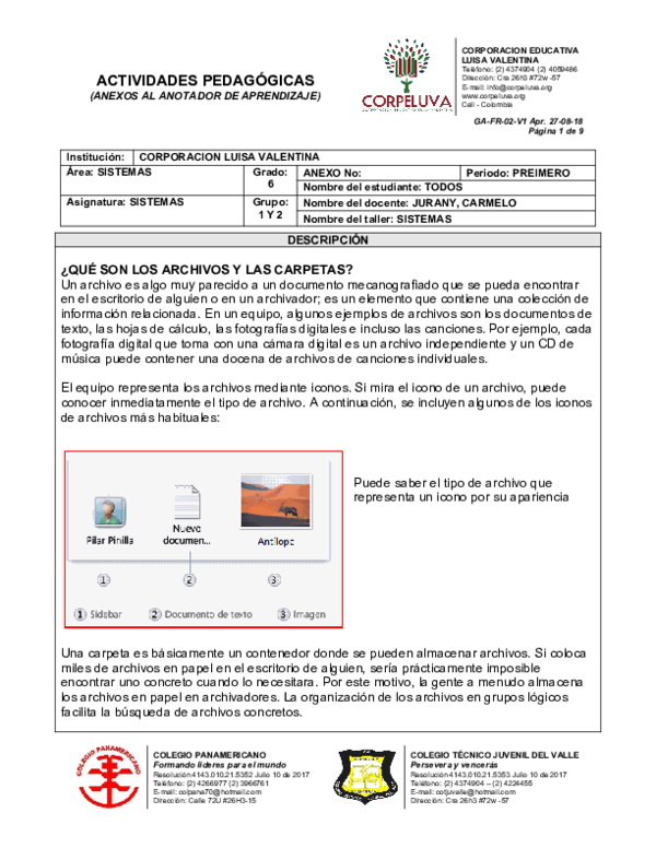 (DOC) ACTIVIDADES PEDAG GICAS SEXTO SEMANA 9 (2) | Uniones Creativas - Academia.edu