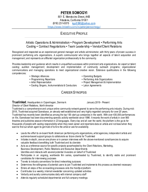 (PDF) EXECUTIVE PROFILE