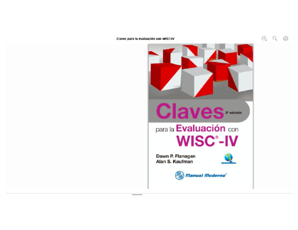 (PDF) CLAVES PARA LA EVALUACIÓN DE WISC IV