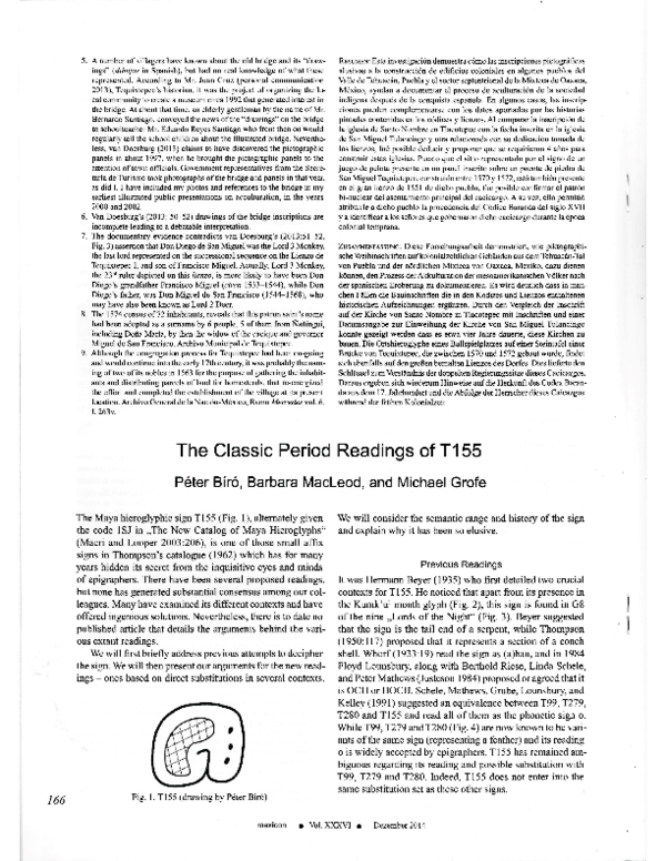 (PDF) The Classic Period Reading of T155 (with Péter Biró and Barbara ...