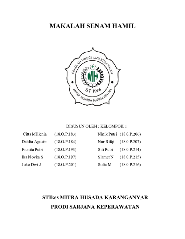 (DOC) MAKALAH SENAM HAMIL KELOMPOK