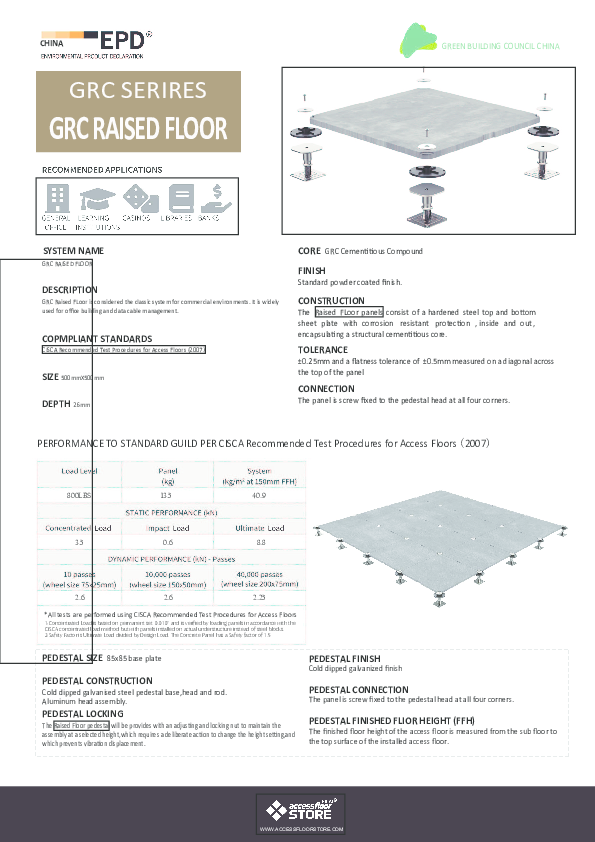 (PDF) GRC Raised Floor - Light Concrete Access Floor