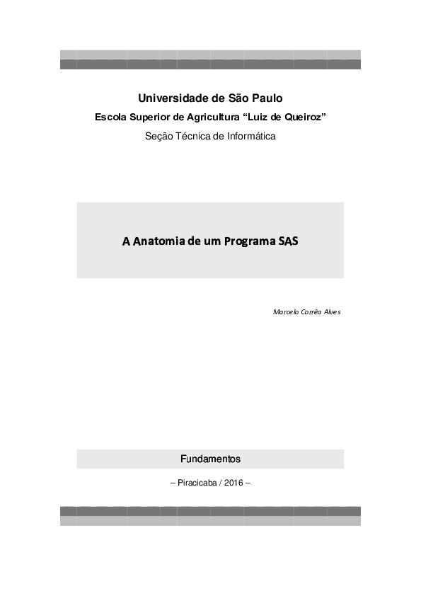 (PDF) A Anatomia de um Programa SAS