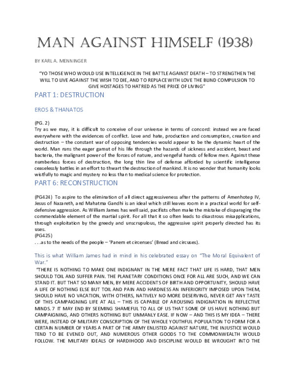 (PDF) MAN AGAINST HIMSELF (1938